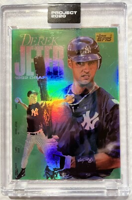 Topps Project 2020 Card #381 - DEREK JETER - by Jacob Rochester - FOIL ...