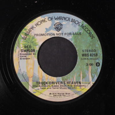 RED SIMPSON: truck driver's heaven / mono WB 7" Single 45 RPM | eBay