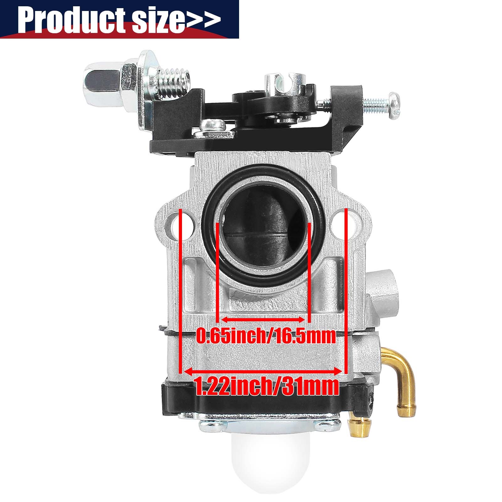 15mm Carb Carburetor 43cc 49cc 2-stroke Engine Dirt Bike Stand-up ...