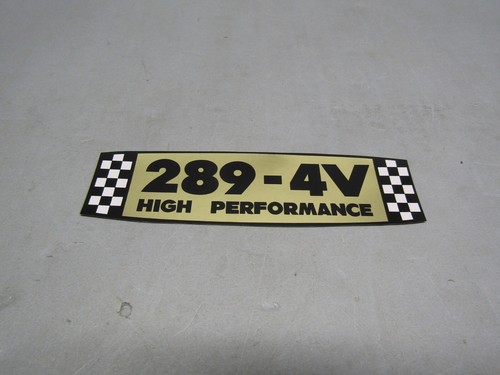 Ford 289-High Performance valve cover decal | eBay