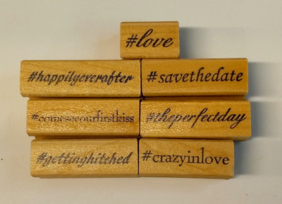 Wedding Hashtag Rubber Stamp Set | eBay