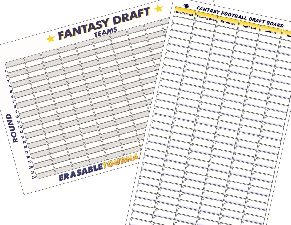 Printable Fantasy Football Draft Board