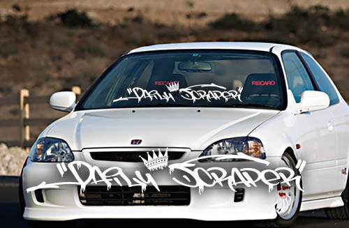 Daily Scraper JDM Vinyl Decal Sticker Windshield KDM Euro Boost Low ...