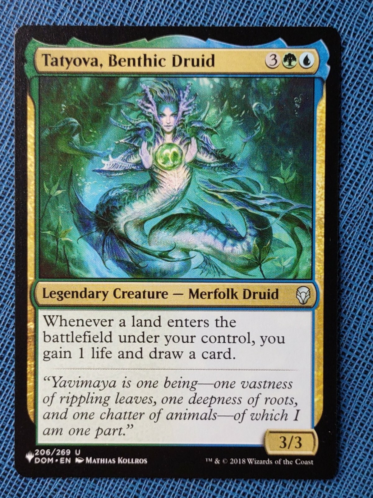 MTG 1x Tatyova Benthic Druid NM The List - Dominaria Magic the ...