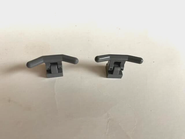 LEGO Parts: Handlebars (#30031) w/ Clip Base (#2555), Dark Bluish Gray ...