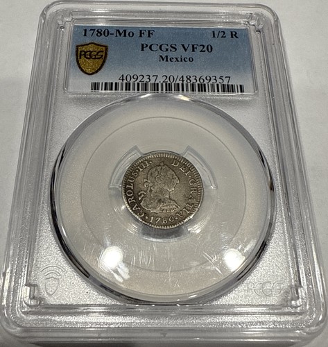 1780 1/2 Real Mexico Half Reales PCGS VF20 Silver Coin | eBay