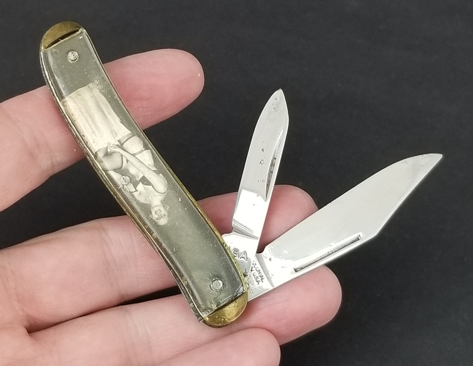 RARE colonial pocket knife nude 1950's pin up girlie bikini | eBay