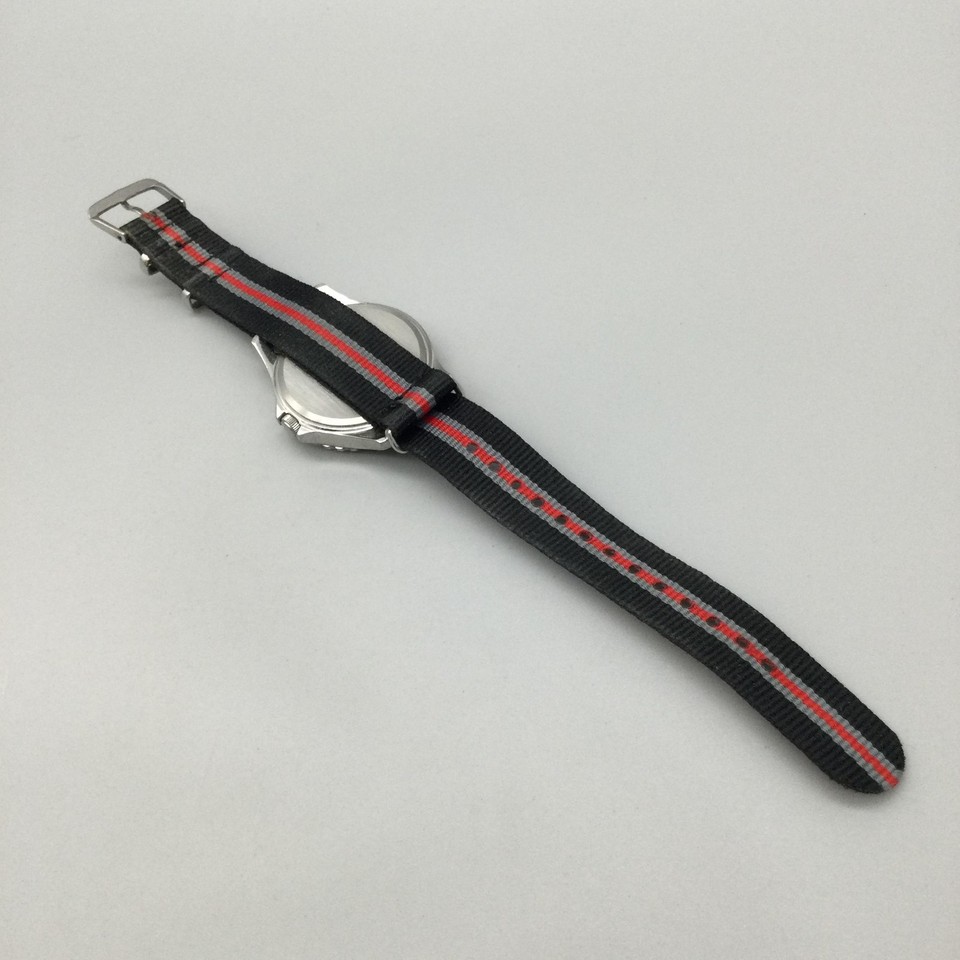 Timex Navi Depth Mens Diver 40mm Watch Pepsi Bezel Nylon Strap Silver ...