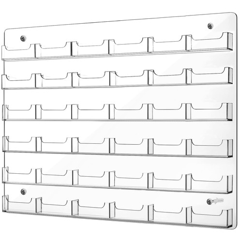 Acrylic Business Card Holder Wall Mount Clear Sticker Display Rack ...