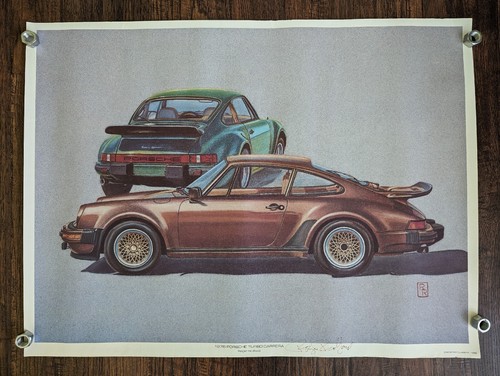 1976 Porsche 911 Turbo Carrera - Art Print - Roger Redford - 18x24 | eBay