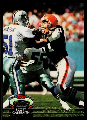 Scott Galbraith, 1992 Stadium Club, #426, Cleveland Browns, RC | eBay