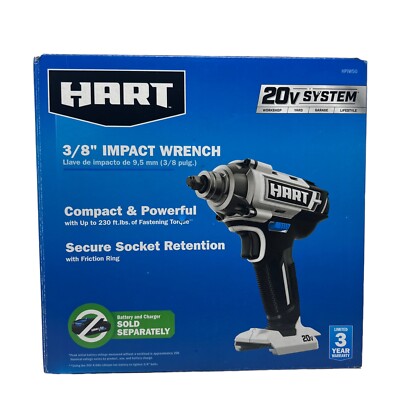 Hart HPIW50 20-Volt Cordless 3/8-inch Impact Wrench Bare Tool New ...