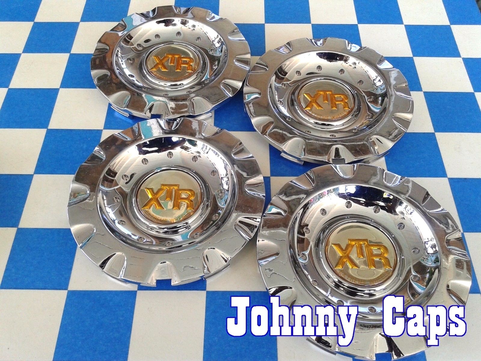 XTR EXTREME Wheels Chrome Center Cap # N/A Custom Wheel Center Caps (4 ...