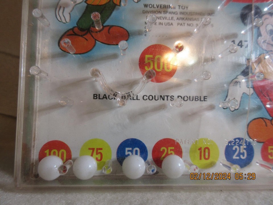 Vintage Walt Disney Mickey Mouse Club Pinball Game Wolverine Toy | eBay
