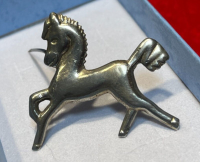 Vintage Mexico Sterling Silver .925 Prancing Pony Brooch Pin 1 1/4 ...