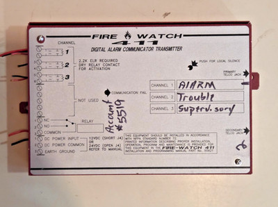 Fire-Lite / Fire-Watch 411 Digital Fire Alarm Communicator ...