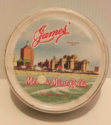 ATLANTIC CITY NJ JAMES SALT WATER TAFFY CO MELLO MINT ROLLS VINTAGE ...