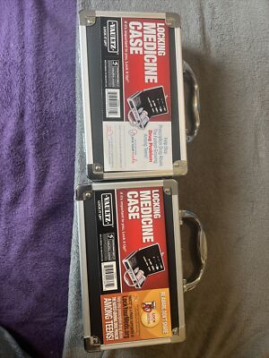 New! VAULTZ Locking Medicine Case Combination Lock Box Case 8.25 x 5 x ...