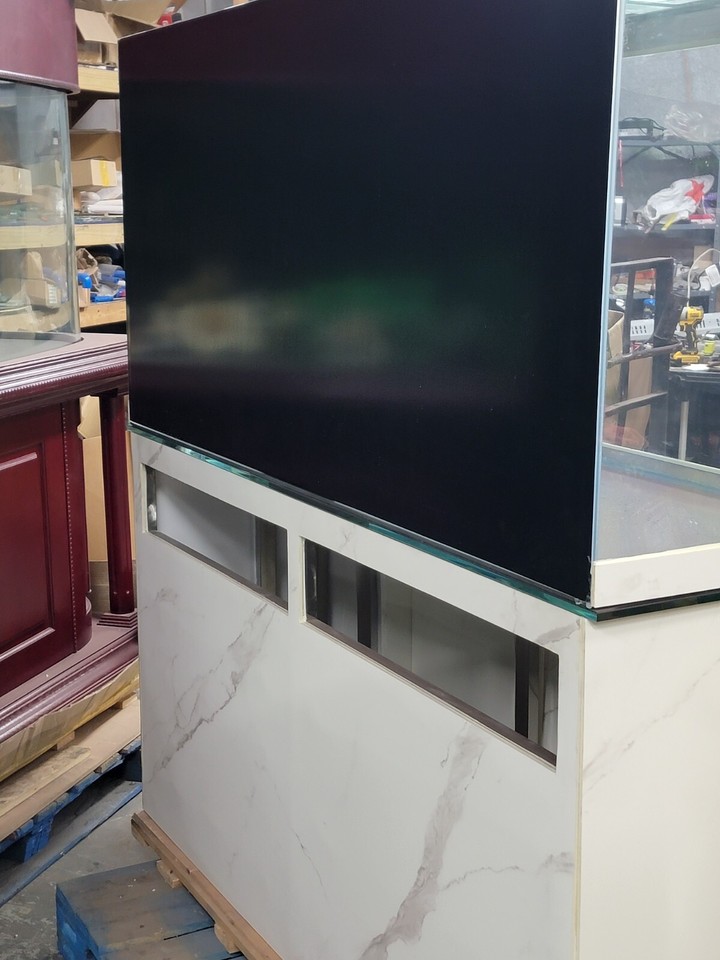 Reef Ready 170 Gallon Glass Bayview Panoramic Aquarium Fish Tank Set ...