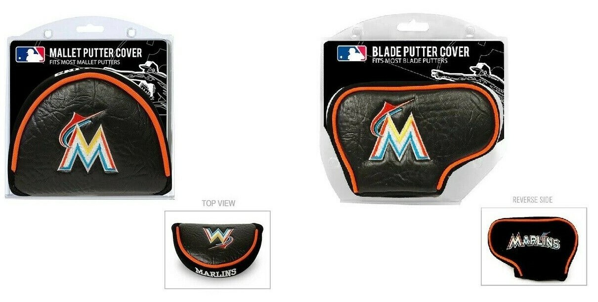 Miami Marlins MLB Blade or Mallet Putter Golf Club Head Cover ...