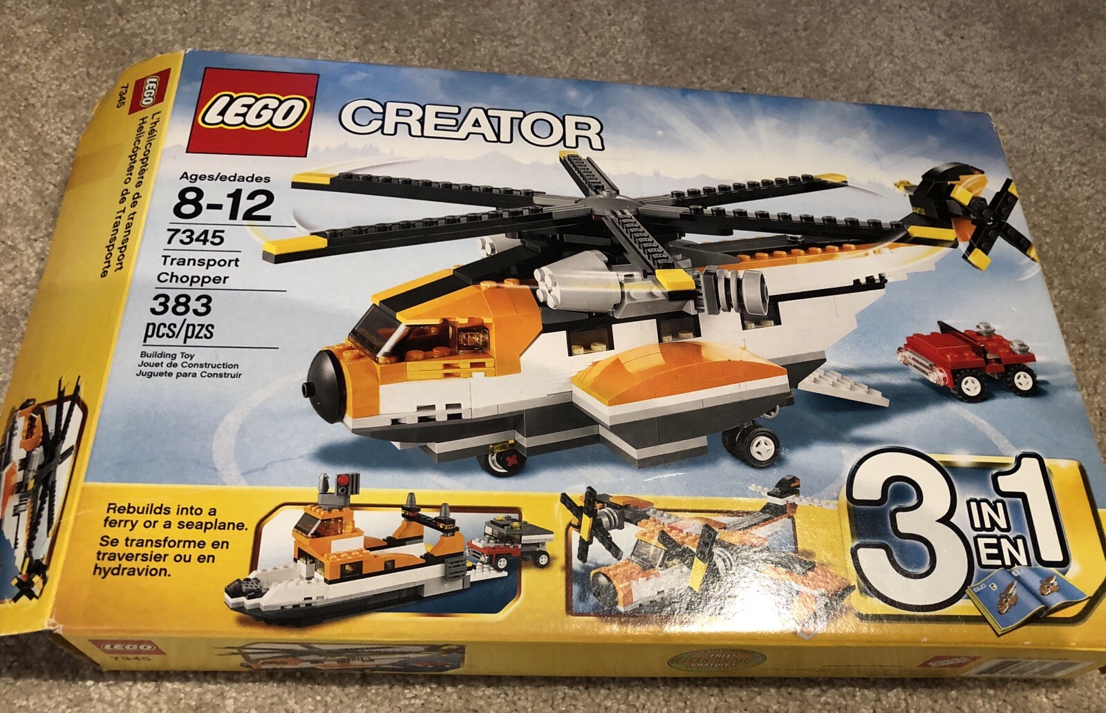 LEGO CREATOR Transport Chopper 7345 3-in-1 Retired BONUS LEGO 60000 ...