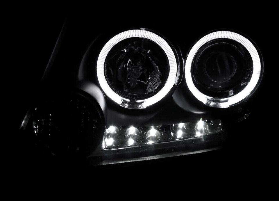 04-08 Ford F150 Harley Lighting Black Projector Halo LED DL Headlights ...