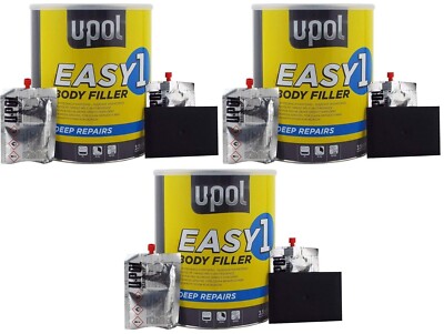U POL EASY 1 Car Body Filler Putty DEEP BIG SMOOTH ONE - 3L x 3 | eBay UK