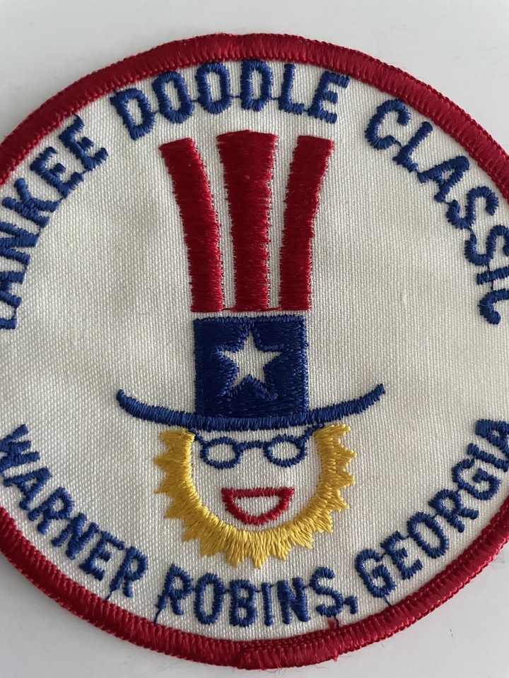 PATCH Yankee Doodle Classic Warner Robins Georgia Round Vtg Sew-On ...