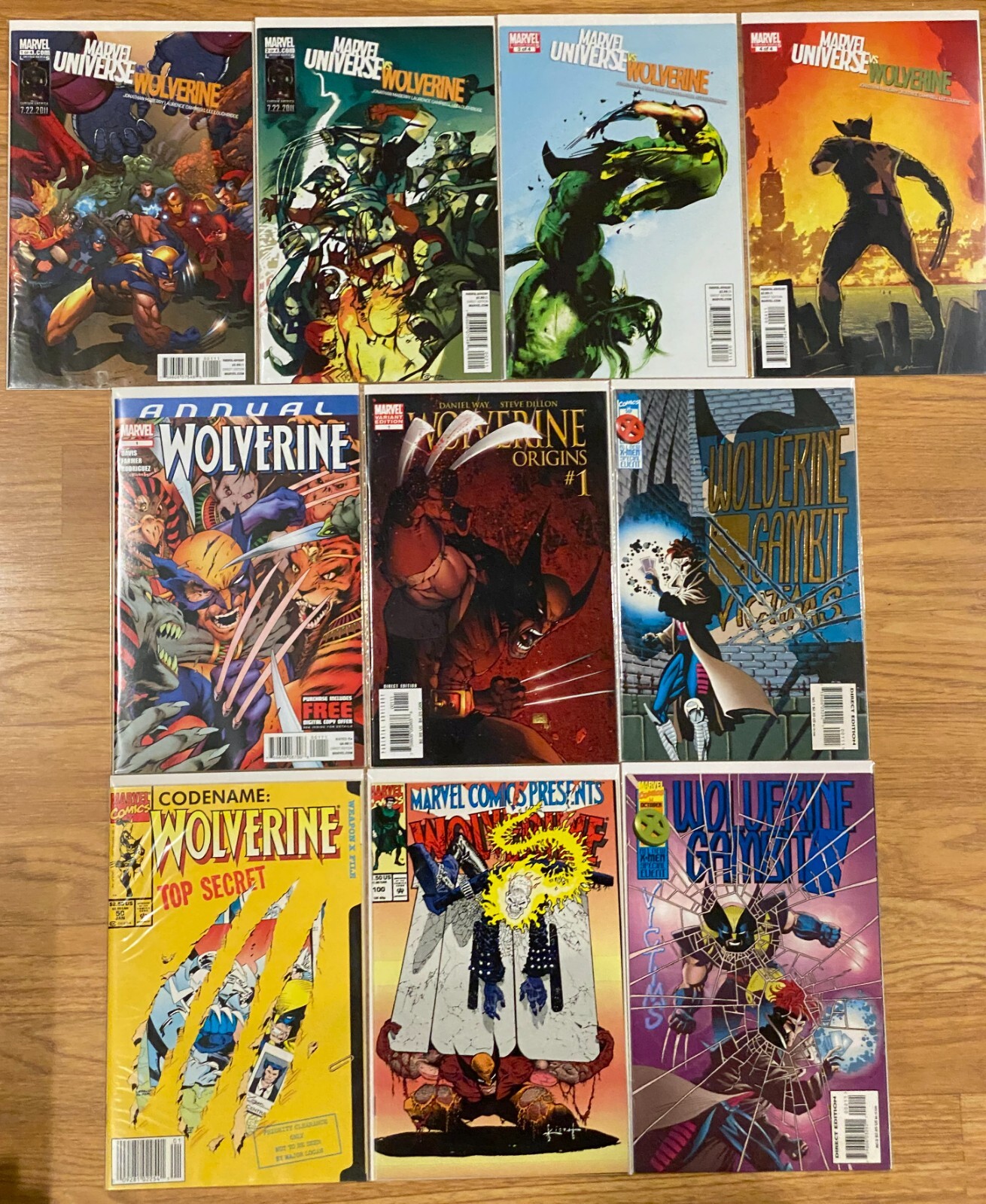 Wolverine comic book lot of 10, 1991, 1992, 1995, 2005, 2011 &2012 ...