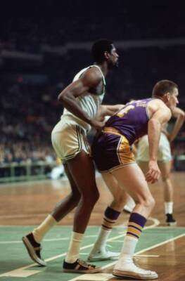 Darrall Imhoff Of The Boston Celtics Posts Up 1968 Old Basketball Photo ...