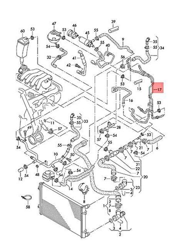 Genuine VW SEAT Polo Coolant Pipe Activated Charcoal Filter 06A121075D ...