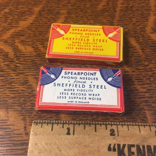 Antique Vintage Spearpoint Phono Needle Boxes 30 Needles Phonograph ...