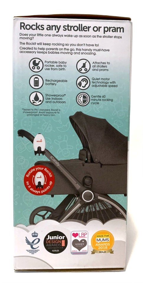 ROCKIT Baby Rocker, Rocks Any Stroller, USB Rechargeable, New, Open Box ...