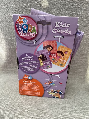 2006 Dora the Explorer Cloth Bag Classic 3 Jumbo Kidz Cards Game Play ...