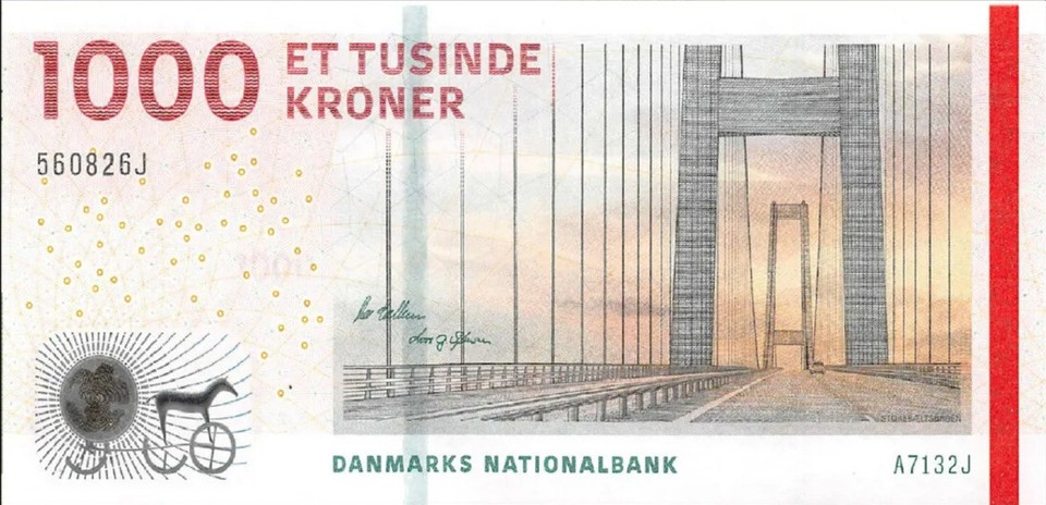 Denmark 2013. 1000 Kroner Banknote. 1000 Kroner Bank. Currency Dane ...