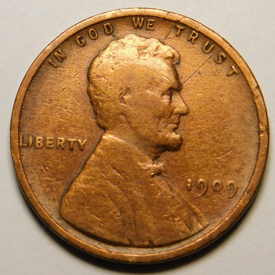 1909 VDB Lincoln Wheat Cent Penny F-Cleaned "Actual Coin Pictured" | eBay