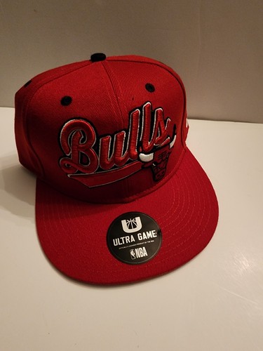 Ultra Game Chicago Bulls Red snapback Hat NBA Basketball New Baseball ...
