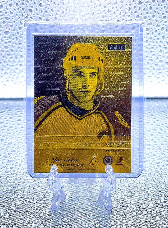 JOE SAKIC 1995 Select Certified #8 GOLD TEAM INSERT AVALANCHE LEGEND ...