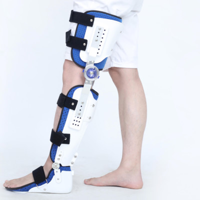 LEFT foot-Adjustable orthopedic KAFO Knee Ankle Foot Support Brace ...