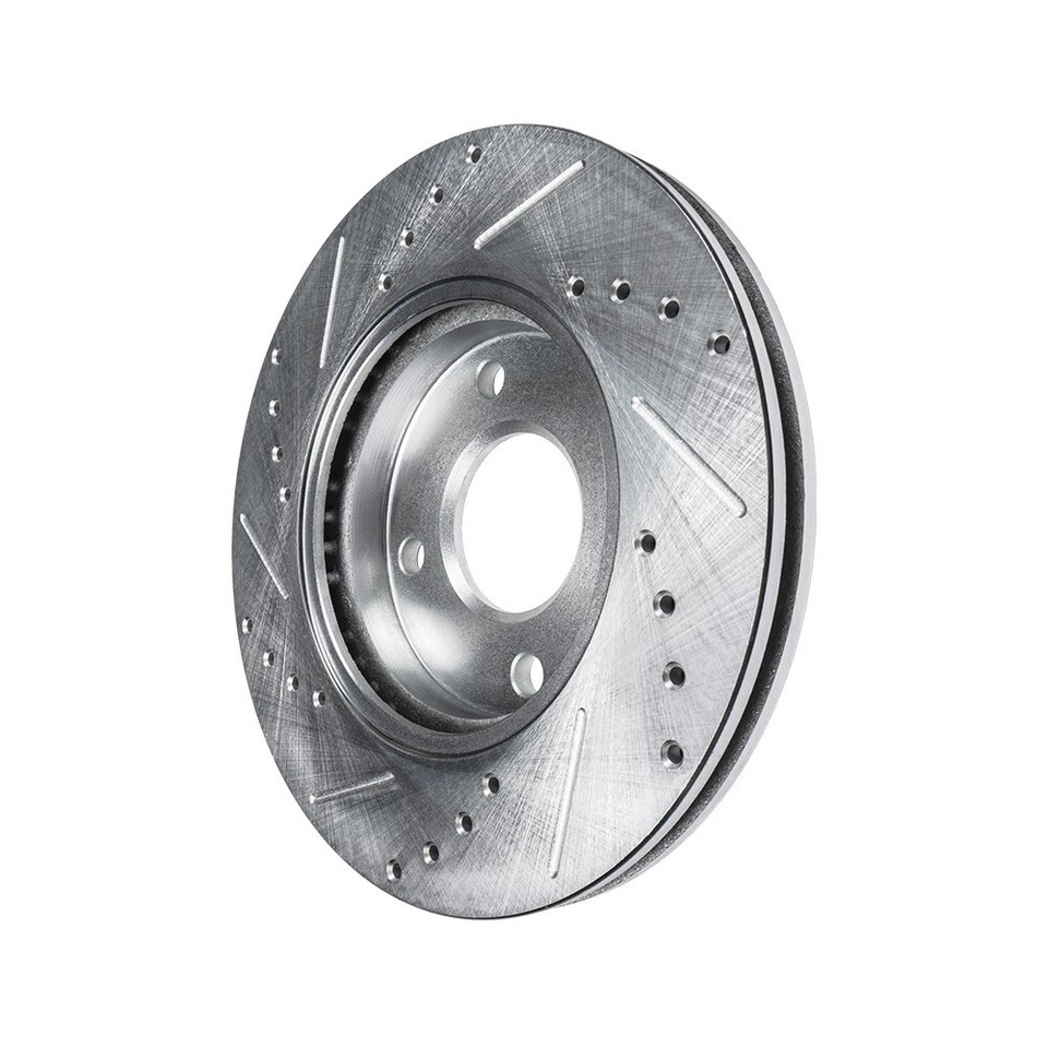 Pair Front Drilled Slotted Brake Rotors for 2016 - 2021 Chevrolet Spark ...