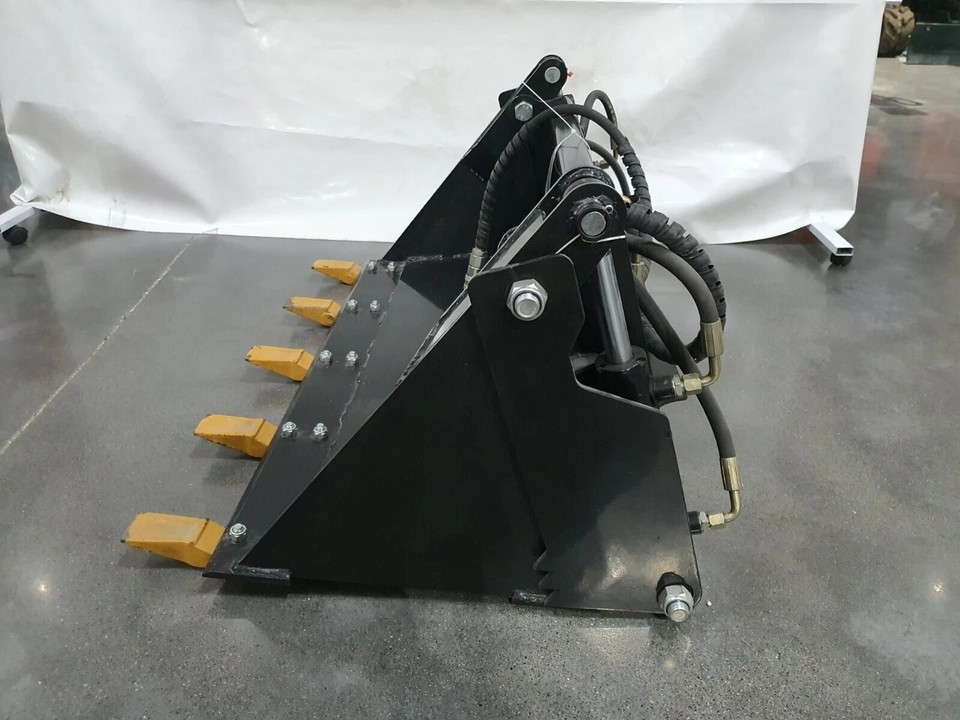AGT New 4-In-1 Combo Bucket Mini Skid Steer Loader Attachment Heavy ...