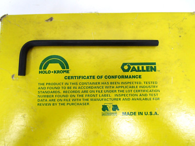 ALLEN HOLO-KROME 6mm Metric Long Arm Hex Key Wrench Tool 5.75" Long 24 ...