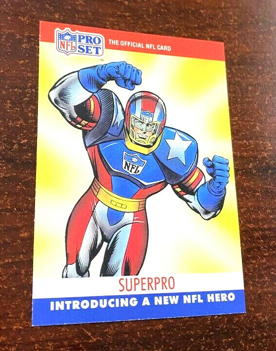 1990 Pro Set NFL "SUPERPRO" Football Marvel Card (In Marvel Comics Jan ...