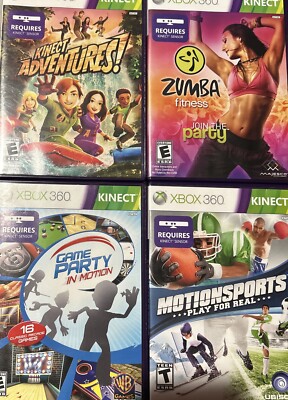 Xbox 360 Kinect 4 Game Lot All Complete In Box Very Good Condition ...