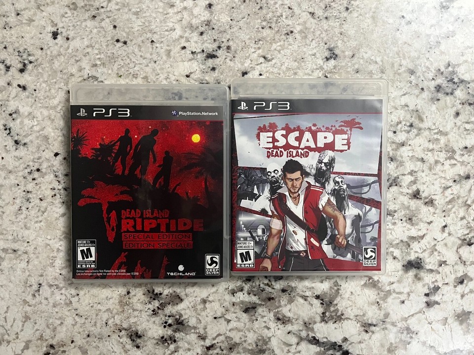 Lot of 2 PS3 +1 PS4 games Escape Dead Island, Riptide Special Edition ...