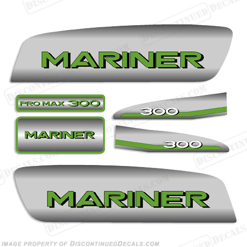 Fits Mariner 300hp ProMax Decal Kit - Custom Green | eBay