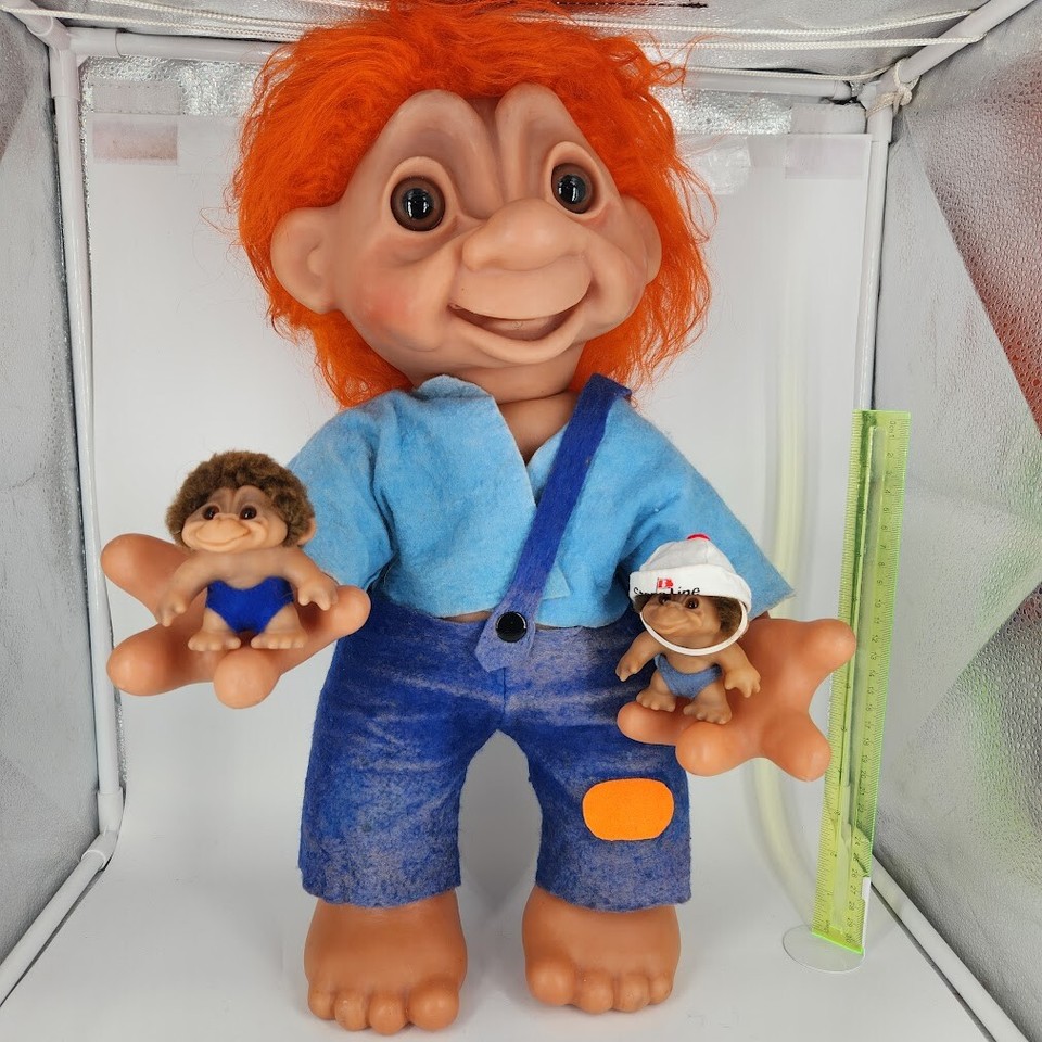 Original Store Display Light Skin Troll Doll 1970s DAM DENMARK 22" EXT ...