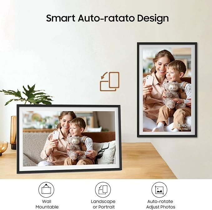 Nixplay Digital Picture Frame by Large WiFi Digital Photo Frame, 15.6 ...