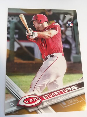 2017 Topps Update Jumbo 5x7 Stuart Turner Reds RC US178 #'d 01/10 Gold ...