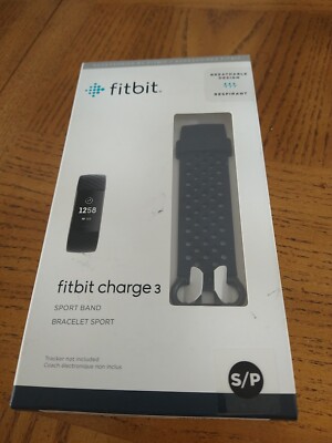 A Fitbit Charge 3 Accessory Band, Official Fitbit Product Sport Black ...